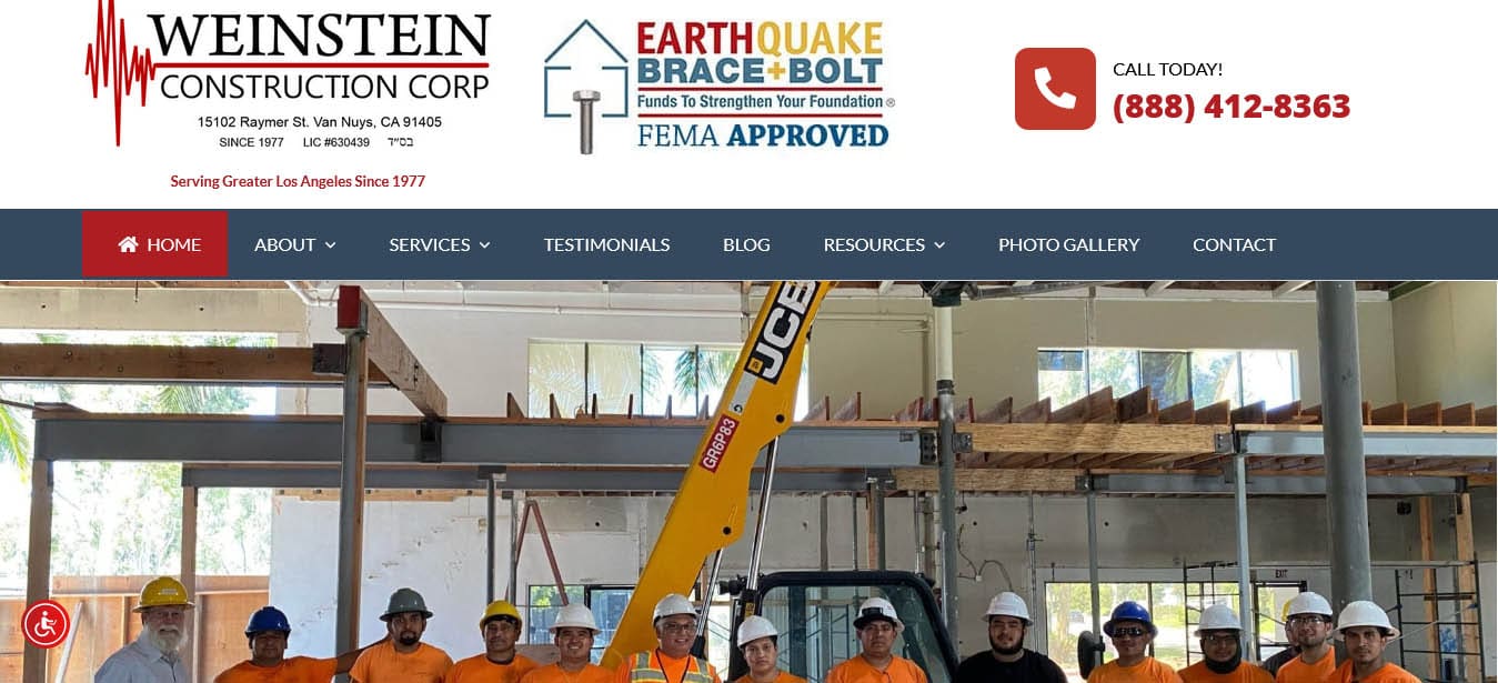 Weinstein Construction - Bilmar Technologies - Webdesign & SEO